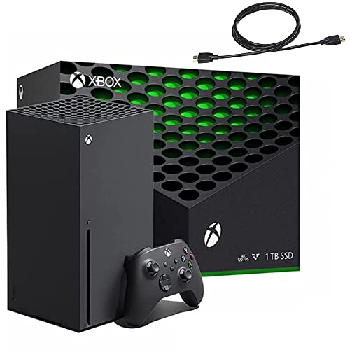 Xbox Series X 1TB Gaming Console Console + 1 Wireless Controller - Backward Compatible with Thousands of Games, Fine-Tuned Performance, True 4K Gaming, Up to 120 FPS - HDMI_Cable