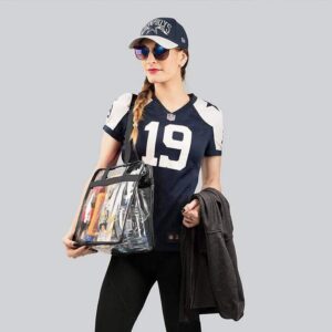 UEOE Clear Tote Bag, Stadium Approved Transparent Bags Security Travel Bag Gym See Through Bag, 30 * 30 * 10cm