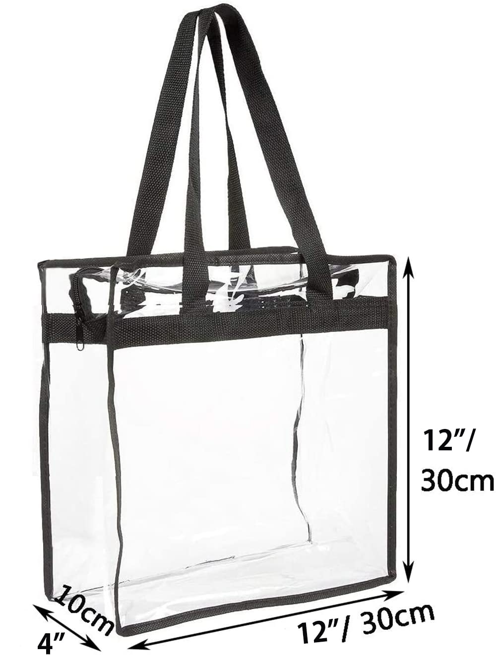 UEOE Clear Tote Bag, Stadium Approved Transparent Bags Security Travel Bag Gym See Through Bag, 30 * 30 * 10cm