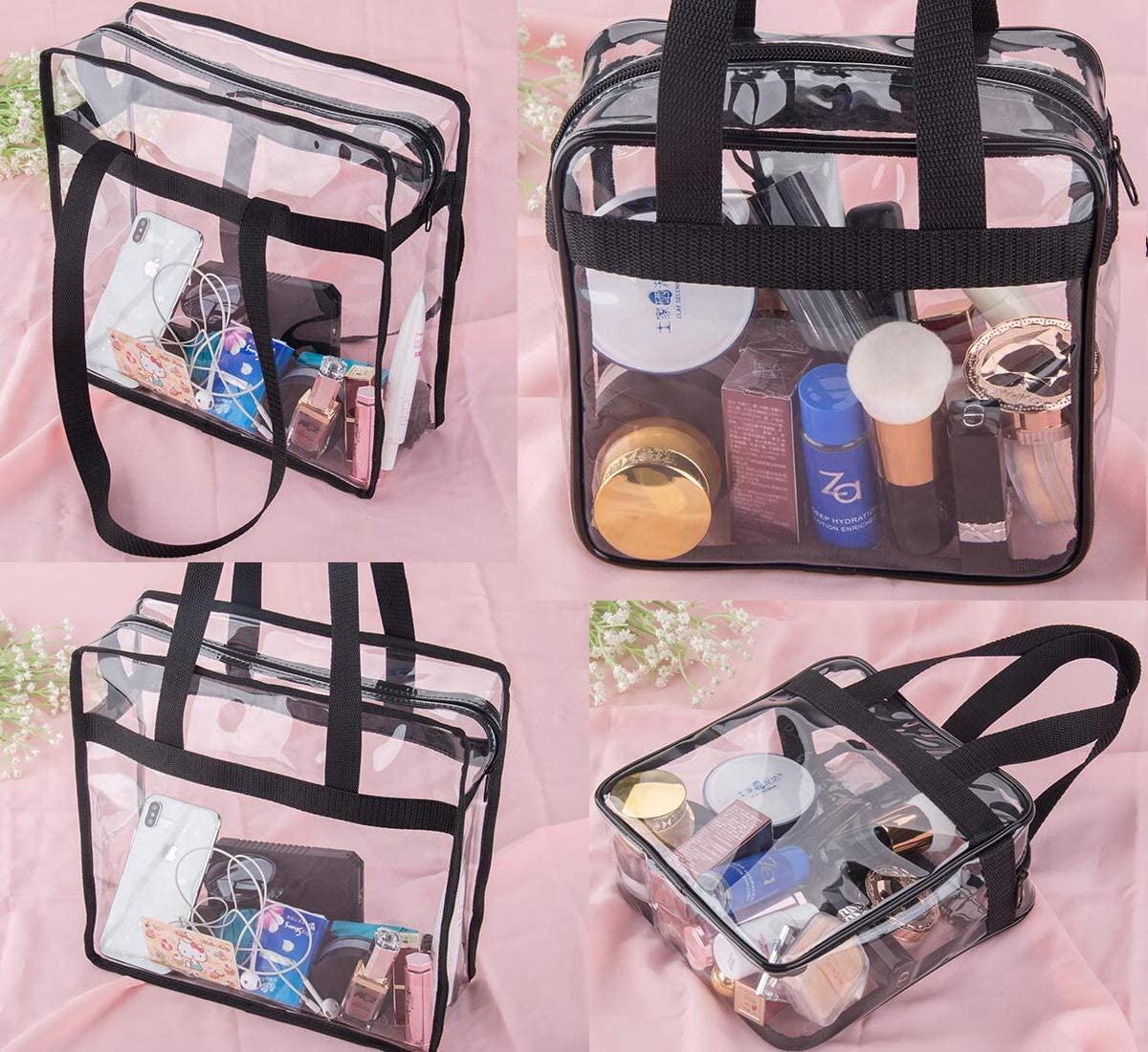 UEOE Clear Tote Bag, Stadium Approved Transparent Bags Security Travel Bag Gym See Through Bag, 30 * 30 * 10cm