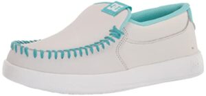 dc womens dc women's villian 2 skate shoe, grey/green, 7.5 us