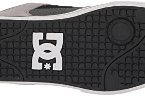 DC Men's Pure MID Casual Skate Shoe, Black/Grey/RED, 10