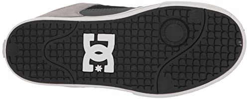 DC Men's Pure MID Casual Skate Shoe, Black/Grey/RED, 10