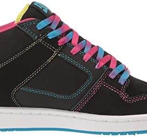 DC Women's Manteca 4 Mid High Top Casual Skate Shoe, Black/Multi, 9