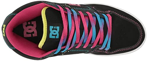 DC Women's Manteca 4 Mid High Top Casual Skate Shoe, Black/Multi, 9