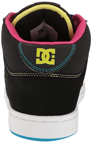 DC Women's Manteca 4 Mid High Top Casual Skate Shoe, Black/Multi, 9