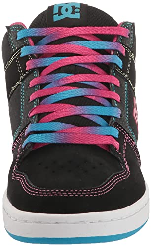 DC Women's Manteca 4 Mid High Top Casual Skate Shoe, Black/Multi, 9