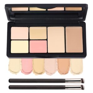 concealer contour palette, cosmetics cream contour and highlighting makeup kit,6 in 1 contouring foundation concealer palette conceals dark circles,blemish,waterproof long-lasting-cruelty free (#02)