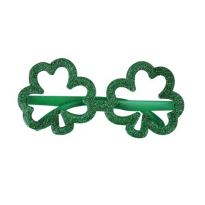 St. Patrick's Day 9pcs Costume Set, Irish Lucky Green Bow Necklace Glass Tattoo Sticker Rubby Wristbands, Carnival Hololiday Accessory Decorations