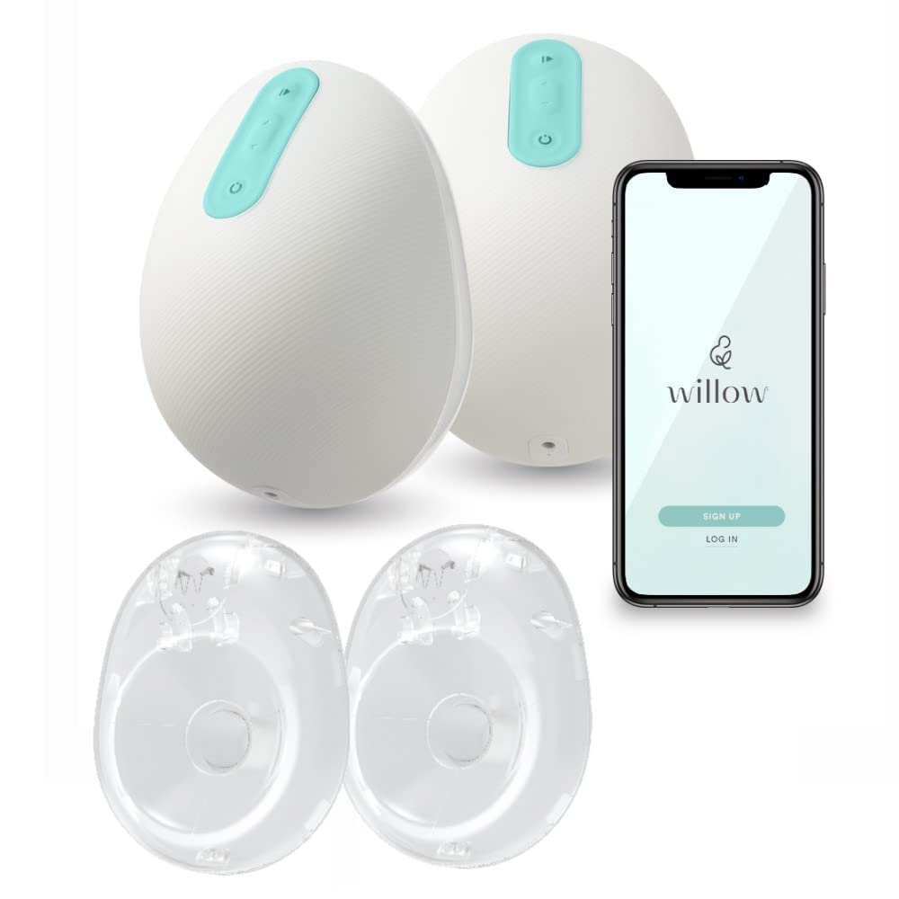 Willow 3.0 Wearable Breast Pump, Hands-Free Breast Pump, Double Electric Breast Pump with 24mm and 27mm Flange | The Only Leak Proof Wearable Pump