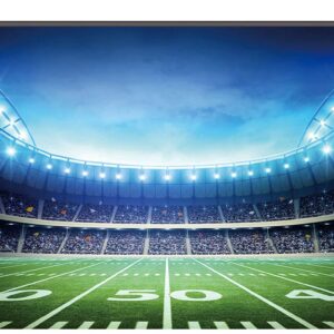 LYWYGG 8X6FT Super Bowl Backdrop Football Field Backdrop Photography Props Auditorium Light Themed Bowl Night Spotlight Decorations Photo Studio Props CP-306-0806