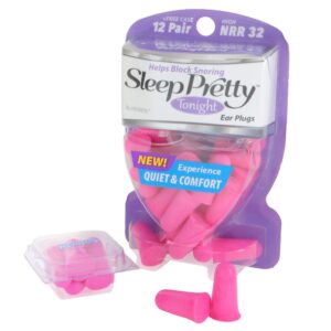 hearos sleep pretty tonight foam ear plugs, hearing protection, 32 nrr, 12 pair,purple,5803