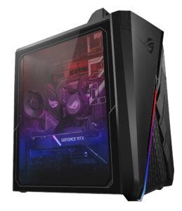 asus rog strix ga35 gaming desktop pc, geforce rtx 3080, amd ryzen 9 5900x, 32gb ddr4 ram, 1tb pcie ssd + 2tb hdd, dual hot-swap ssd bays, rog scope & chakram, windows 10 professional, ga35dx-xb989