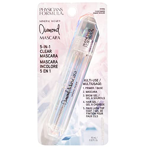 Physicians Formula Mineral Wear Diamond Mascara Clear Diamond, Dermatologist Tested, Opthahlamologist Approved, Sensitive Eyes