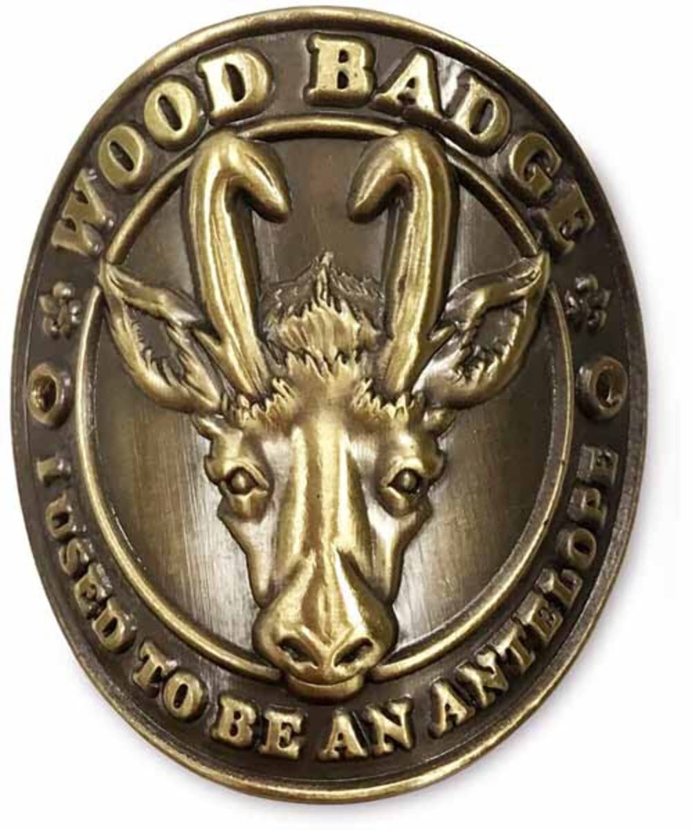 Wood Badge Antelope Hiking Stick Medallion