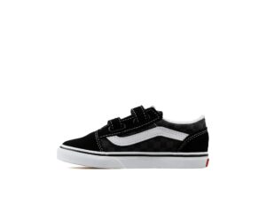 vans toddler old skool sneaker, (flame logo repeat) black/multi, size 5 toddler