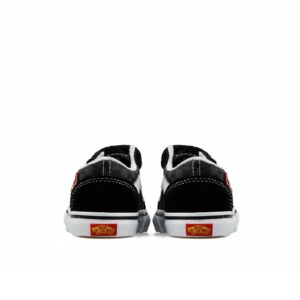 Vans Toddler Old Skool Sneaker, (Flame Logo Repeat) Black/Multi, Size 5 Toddler