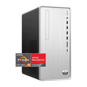 HP Pavilion Desktop PC, AMD Ryzen 5 5600G, 12 GB RAM, 512 GB SSD, Windows 11 Home, Wi-Fi 5 & Bluetooth Connectivity, 9 USB Ports, Wired Keyboard and Mouse Combo, Pre-Built PC Tower (TP01-2040, 2022)