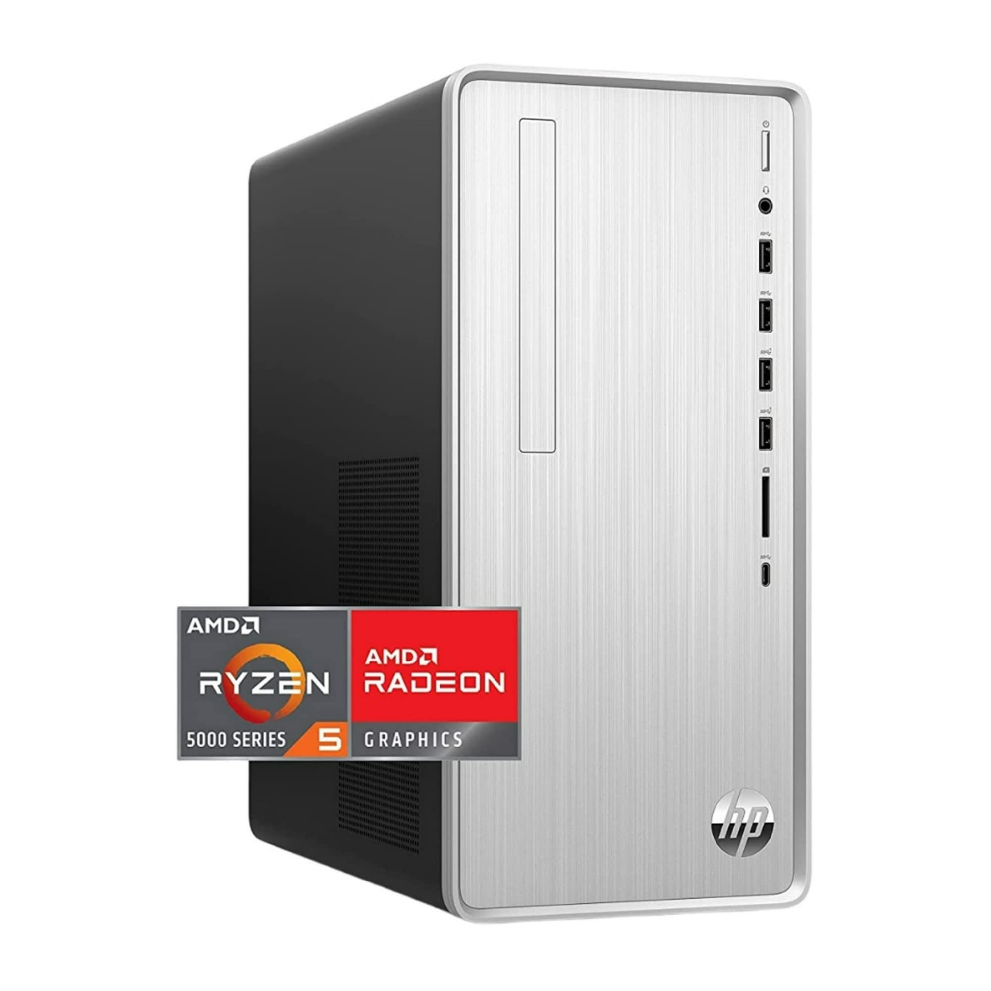 HP Pavilion Desktop PC, AMD Ryzen 5 5600G, 12 GB RAM, 512 GB SSD, Windows 11 Home, Wi-Fi 5 & Bluetooth Connectivity, 9 USB Ports, Wired Keyboard and Mouse Combo, Pre-Built PC Tower (TP01-2040, 2022)