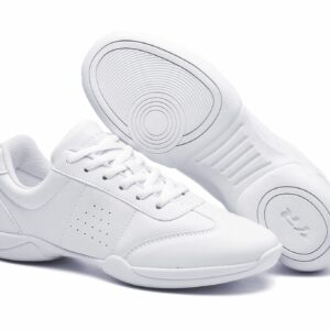 kkdom Adult & Youth White Cheerleading Shoe Athletic Dance Shoes Tennis Sneakers Sport Training Cheer Shoes White US Size 4.5/EU Size 35