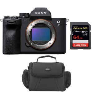 sony a7 iv mirrorless camera + 64gb extreme pro sd card + camera bag