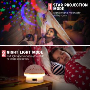 VAV Toys for 3-8 Year Old Girls, Timing Star Projector Night Light for Kids with Remote Control, Christmas Birthday Xmas Gifts for 3-10 Year Old Girls Boys, Pink Room Decor Ideal Toddler Girl Toys