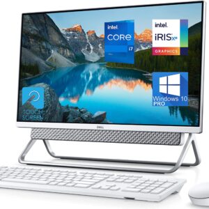 Dell Inspiron 5400 All in One Desktop Computer, 23.8” FHD Touchscreen, Intel 11th Gen i7-1165G7 Upto 4.7GHz, 32GB RAM, 2TB SSD, Webcam, HDMI, SD-Card, USB Type-C - Windows 10 Pro (Renewed)