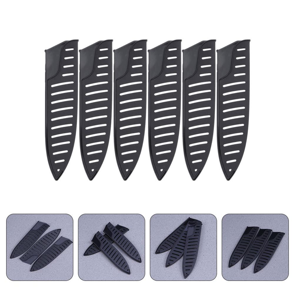 Blade Keepers Universal Guards 6pcs Professional Guards Blade Covers Case Protector for Chef Kitchen Knives Cooking Cutter Black 8 inch Chef Covers Cutter Accessories