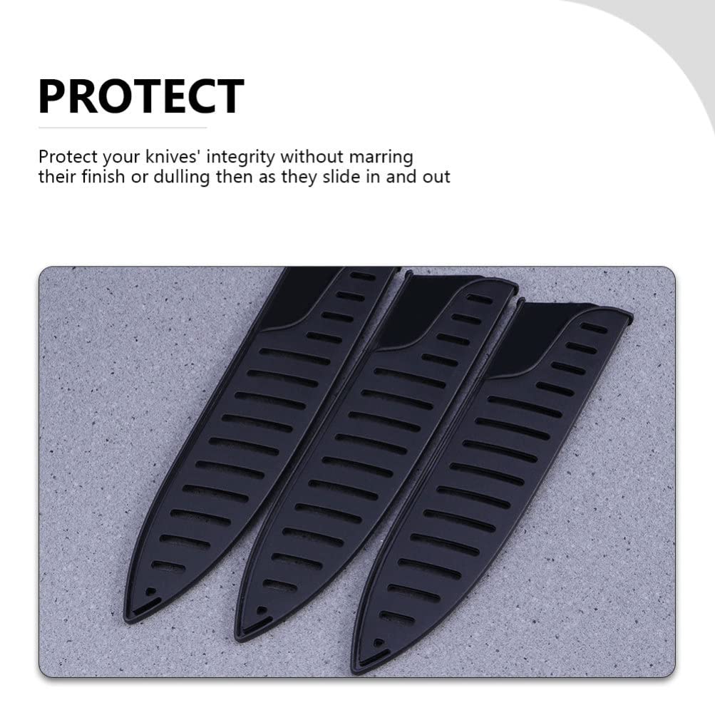 Blade Keepers Universal Guards 6pcs Professional Guards Blade Covers Case Protector for Chef Kitchen Knives Cooking Cutter Black 8 inch Chef Covers Cutter Accessories