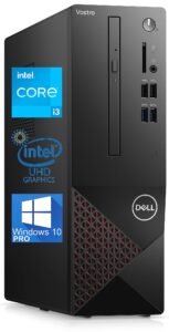 dell vostro 3681 small form factor desktop - intel core i3-10100 upto 4.3 ghz, 16gb ram, 256gb m.2 nvme ssd, intel uhd graphics 630 4k support, hdmi, vga, wi-fi, bluetooth - windows 10 pro (renewed)