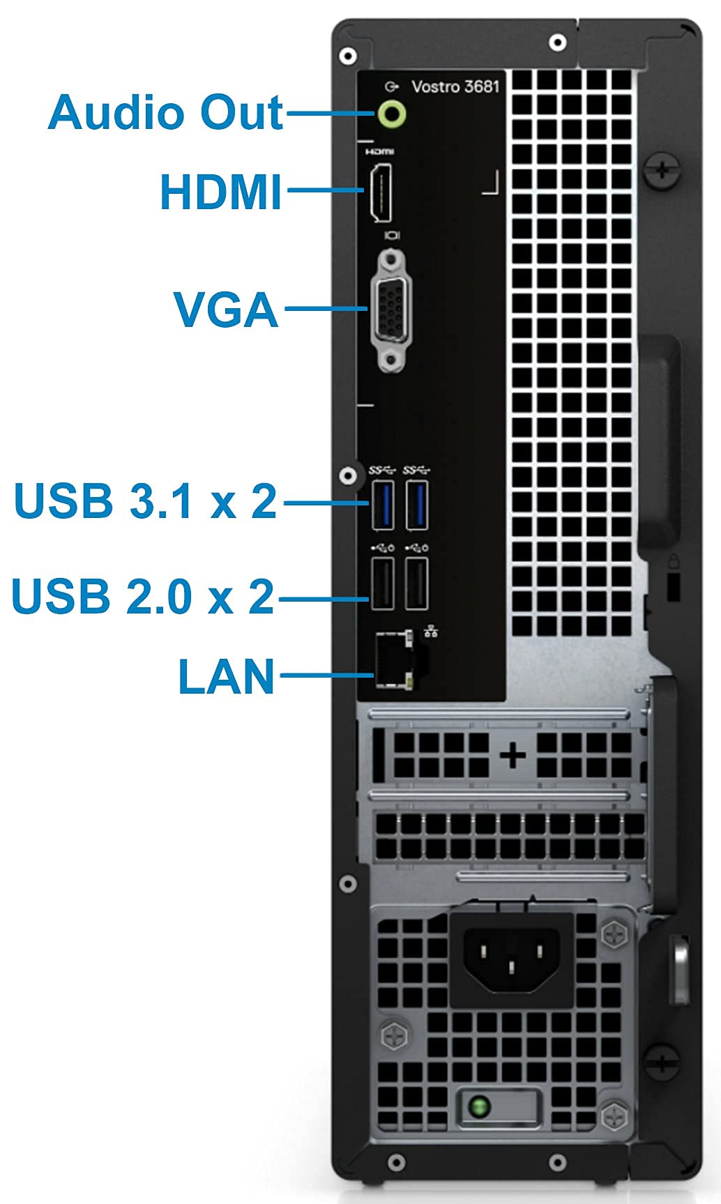 Dell Vostro 3681 Small Form Factor Desktop - Intel Core i3-10100 Upto 4.3 GHz, 16GB RAM, 256GB M.2 NVMe SSD, Intel UHD Graphics 630 4K Support, HDMI, VGA, Wi-Fi, Bluetooth - Windows 10 Pro (Renewed)