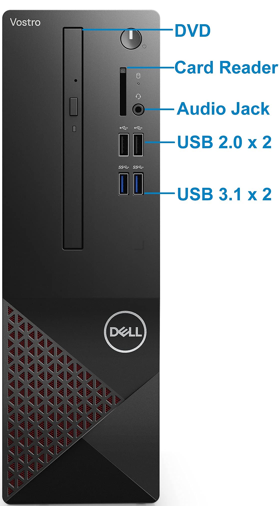 Dell Vostro 3681 Small Form Factor Desktop - Intel Core i3-10100 Upto 4.3 GHz, 16GB RAM, 256GB M.2 NVMe SSD, Intel UHD Graphics 630 4K Support, HDMI, VGA, Wi-Fi, Bluetooth - Windows 10 Pro (Renewed)