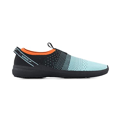 Speedo Womens Surfknit Pro Water Shoe, Black/Aqua Splash, 9 US