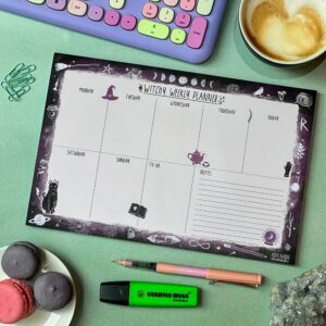 Planner Fall Décor Big Weekly Planner Notepad Agenda Office desk Room Décor Witchy Mother's Day Gifts For Women Undated 2023 By Spirit Nest