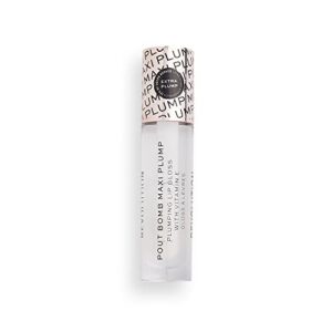 makeup revolution pout bomb maxi plump lip gloss, lip plumper gloss to increase lip volume, contains vitamin e, glaze