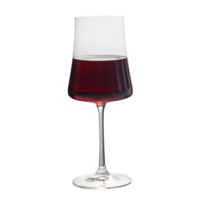 Mikasa Aline Set of 4 Red Wine Glasses, 4 Count (Pack of 1), Clear