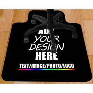 TOPDIY Personalized Gaming Chair Mat, Custom Office Chair Mats, Add Your Text Image Logo 36inchx48inch