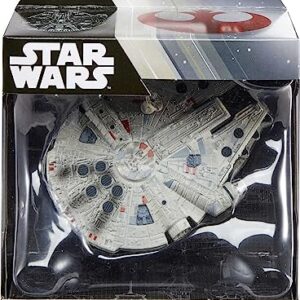 Hot Wheels Star Wars Starships Select Millennium Falcon Vehicle, Premium Collectible Replica with Movable Part & Display Stand