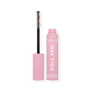 doll 10 doll pro lash miracle lifting mascara - volumizing lengthening lash makeup with natural extension look