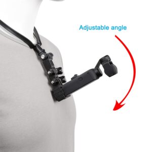 PellKing Neck Mount Holder Compatible with DJI Pocket 2 and DJI Osmo Pocket 1, with Frame Extension Arm POV Chest Holder Acceeories for First-View Shooting