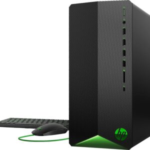 [Geforce RTX 3060] 2022 HP Pavilion Gaming Desktop PC, 16GB RAM, 256GB SSD+2TB HDD, Intel i5-10400F, Wired Mouse & Keyboard, Bluetooth, Wi-Fi, USB Type-C, Display Port, HDMI, Windows 11, ROKC Mousepad