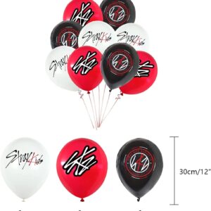 STRAY-KIDS Birthday Party Supplies,STRAY-KIDS Birthday Decorations Gift Set - STRAY-KIDS Banner,18PCS Balloons,Cake Toppers,21PCS Cupcake Toppers Perfect for Boys and Girls(Red)