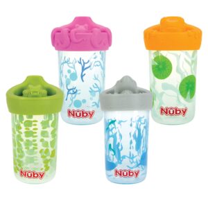 Nuby No Spill 3D Character Sippy Cup with Soft Touch Flo Silicone Top, 12 Ounce, Alligator