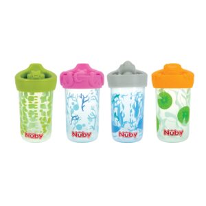 Nuby No Spill 3D Character Sippy Cup with Soft Touch Flo Silicone Top, 12 Ounce, Alligator