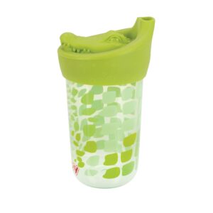 Nuby No Spill 3D Character Sippy Cup with Soft Touch Flo Silicone Top, 12 Ounce, Alligator