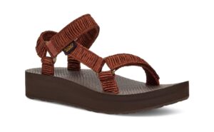 teva women's midform universal satinya sandal, sequoia, 10