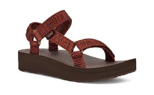 teva women's midform universal satinya sandal, sequoia, 9