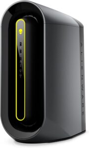 alienware aurora r10 gaming desktop - amd ryzen 7 5800, 16gb ddr4 ram, 1tb ssd, nvidia geforce rtx 3080 lhr, liquid cooled, vr ready, killer wifi 6, bluetooth 5.0, usb-c, windows 11 home - black