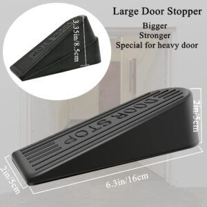 Amffye Door Stoppers 2Pack Door Stoppers Wedge Heavy Duty Door Stoppers for Bottom of Door Rubber Strong Doorstop Height up to 2 Inches