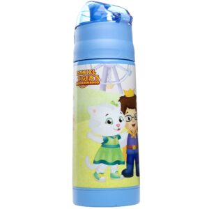 Daniel Tiger 13 oz Insulated Water Bottle with Latching Lid - Easy to Use for Kids - Reusable Spill Proof & BPA-Free, Keeps Drinks Cold for Hours, Fits in Lunch Boxes & Bags, Fun for Back to School